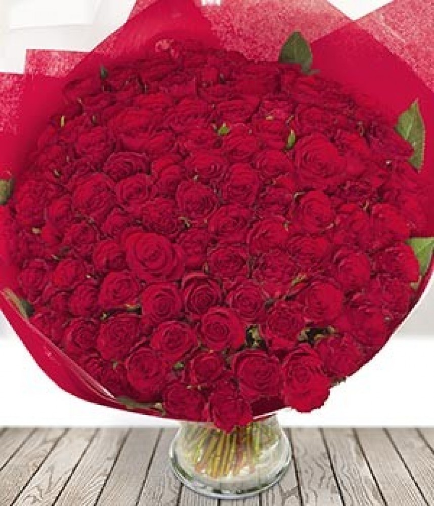 100 Red Roses | Rosa Florist